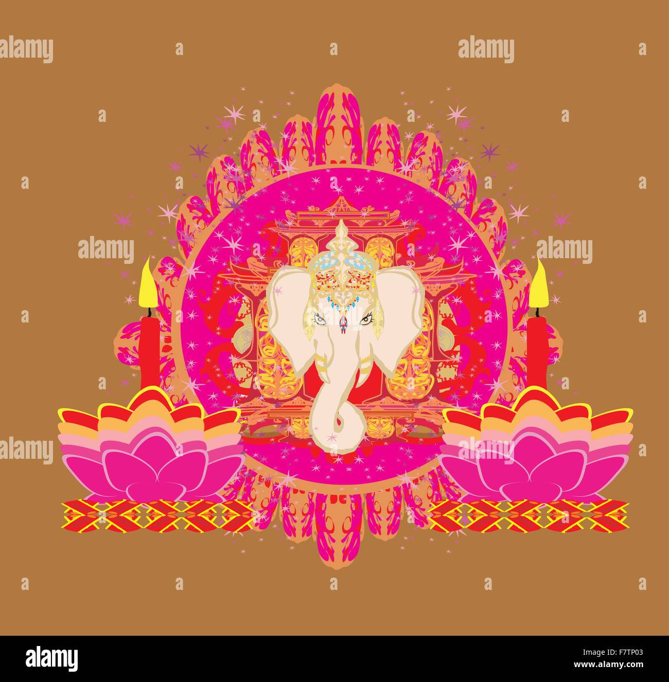 Diwali card elephant Stock Vector Images - Alamy