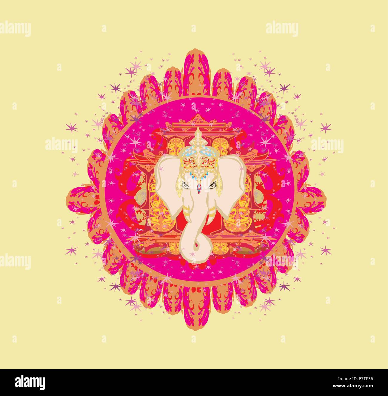 Creative illustration of Hindu Lord Ganesha Stock Vector Image & Art ...