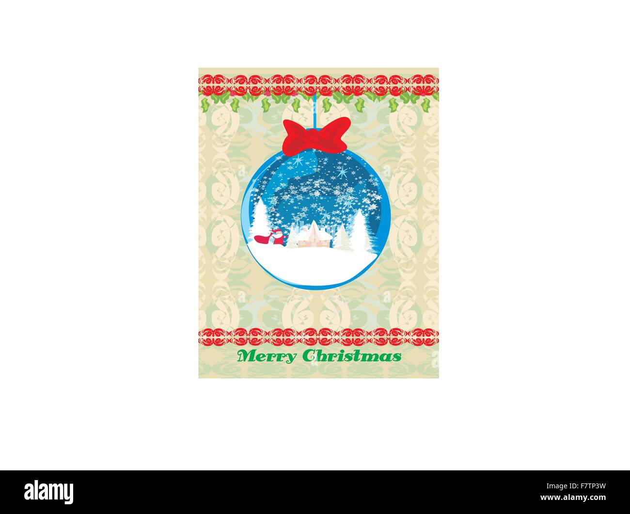Santa Claus in a glass ball Stock Vector Image & Art - Alamy