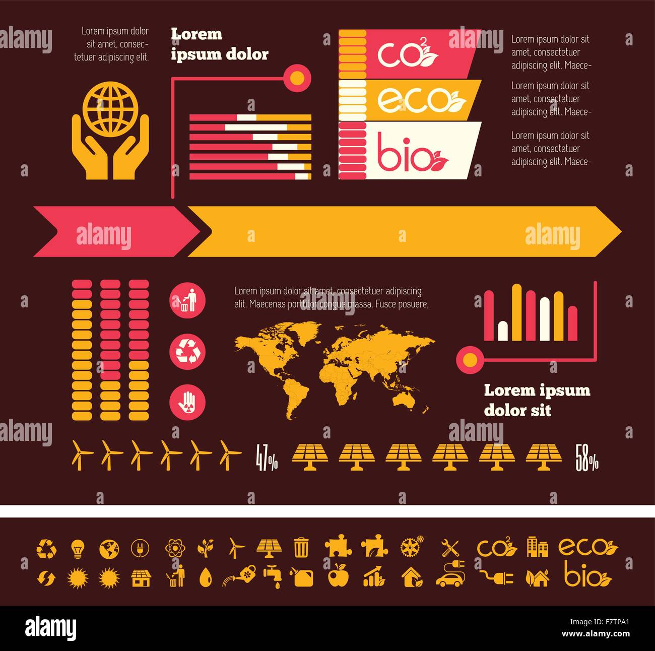 Ecology Infographic Template Stock Vector Image & Art - Alamy