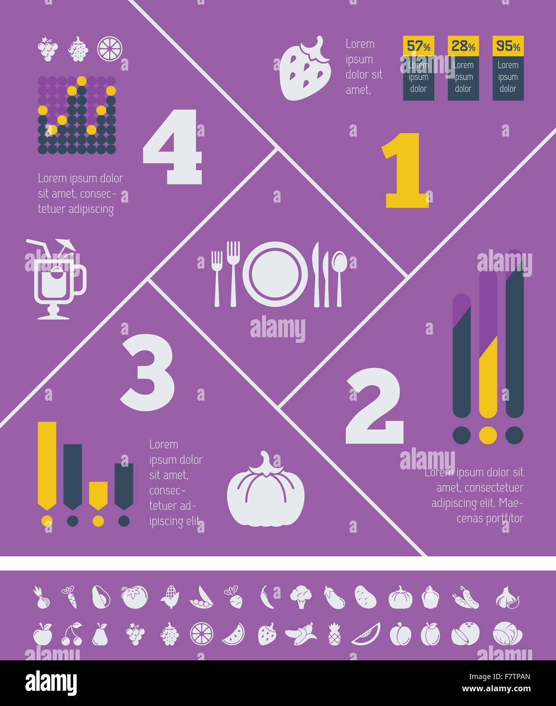 Food Infographic Template Stock Vector Image & Art - Alamy