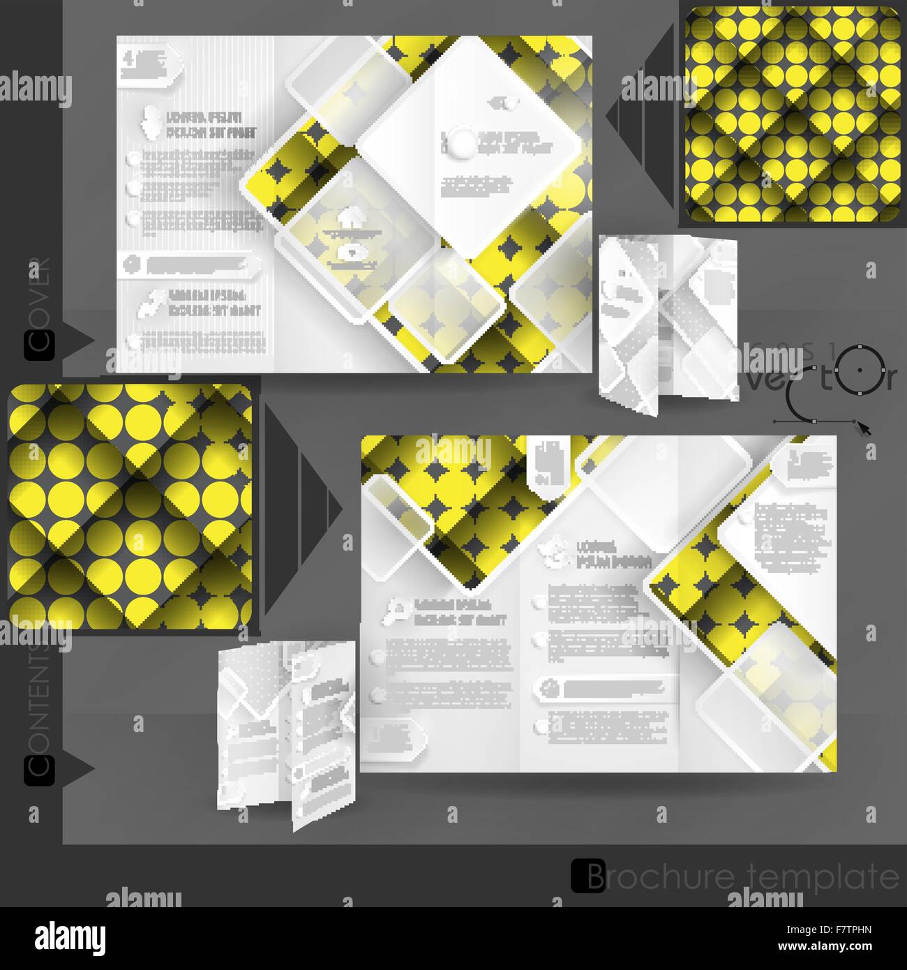 Business brochure mosaic template Stock Vector Images - Alamy