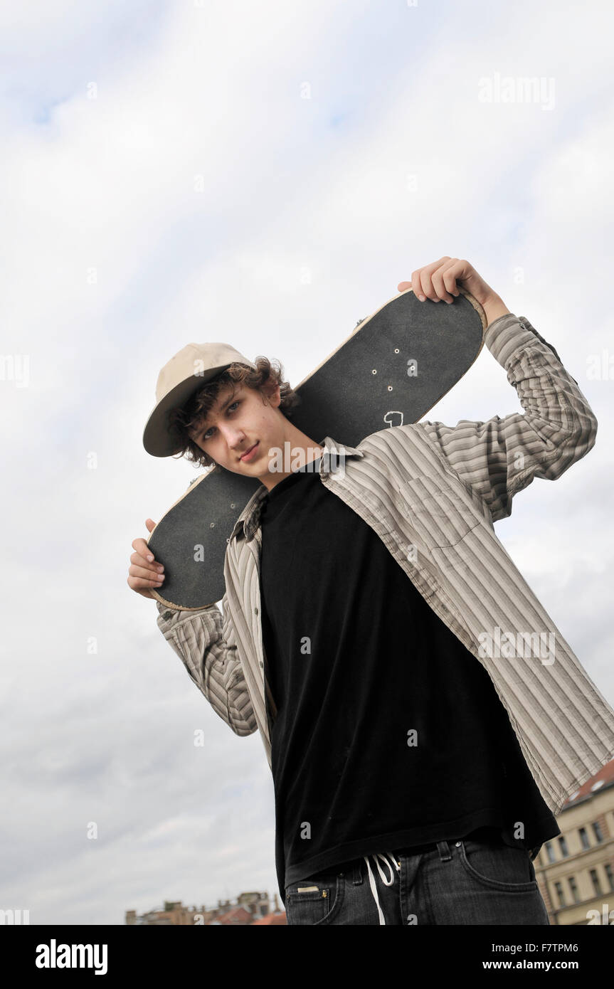 skate boarder portrait Stock Photo - Alamy