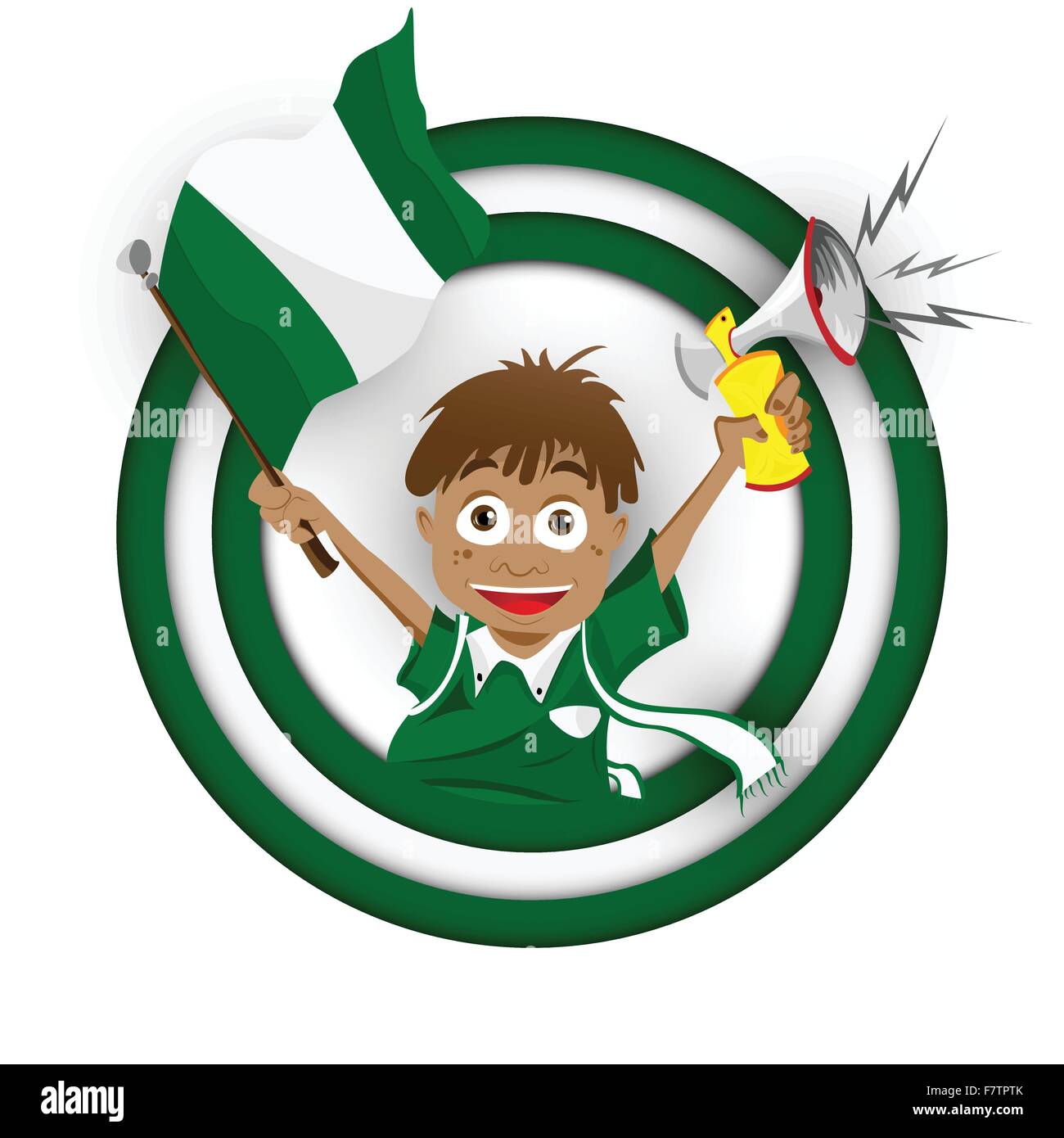 Nigeria vector flag waving Stock Vector Images - Alamy