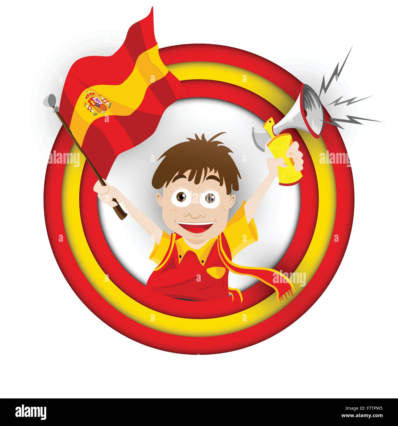 Football fan spain flag Stock Vector Images - Alamy