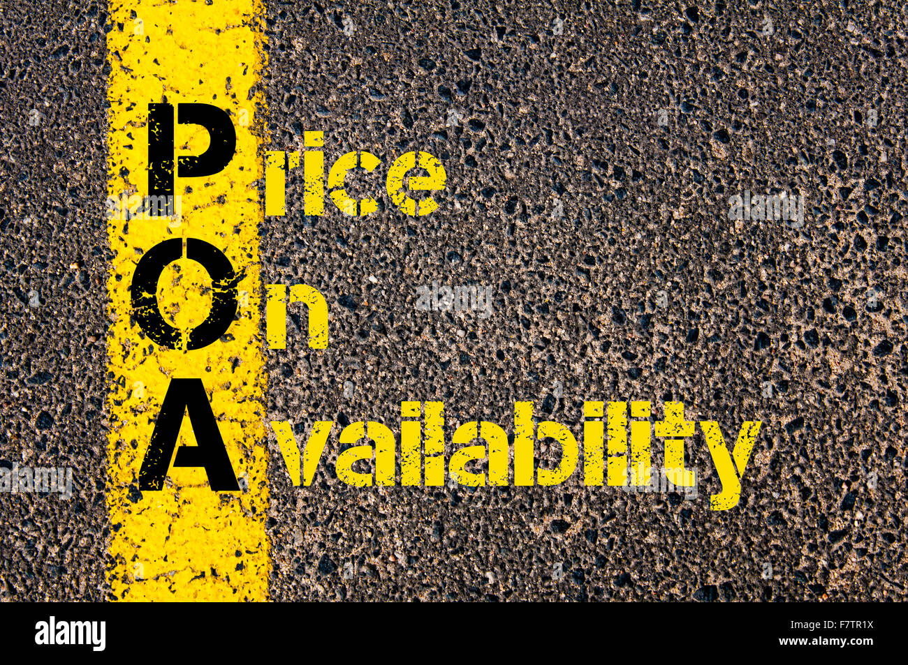 Concept image of Accounting Business Acronym POA Price On Availability ...