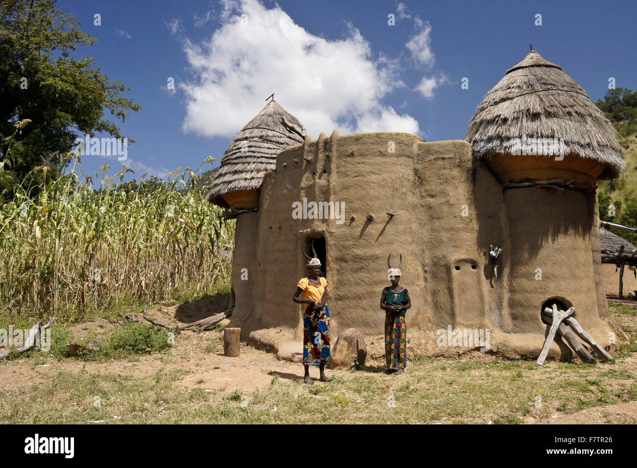 Takienta (tower house) and Tamberma women, Koutammakou, "Land of the ...