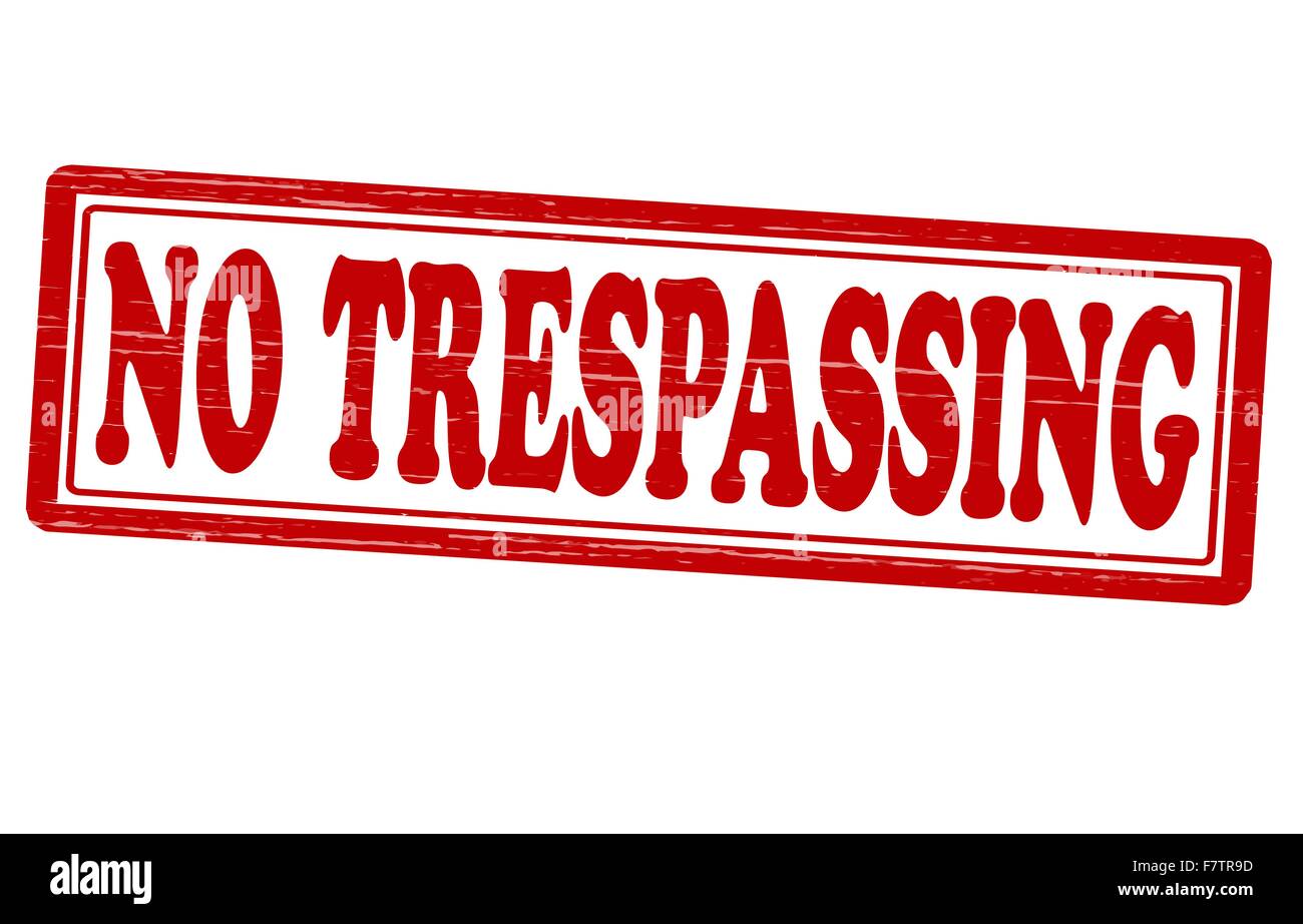No trespass sign Stock Vector Images - Alamy