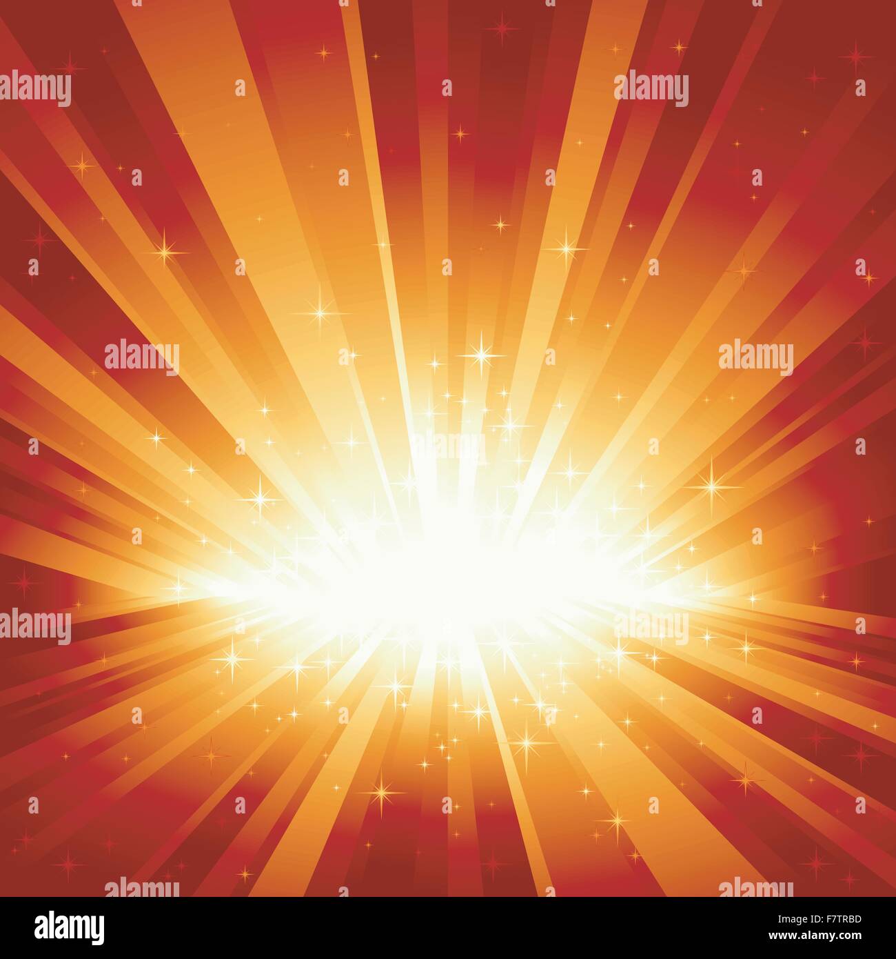 Red golden light burst with stars Stock Vector Image & Art - Alamy