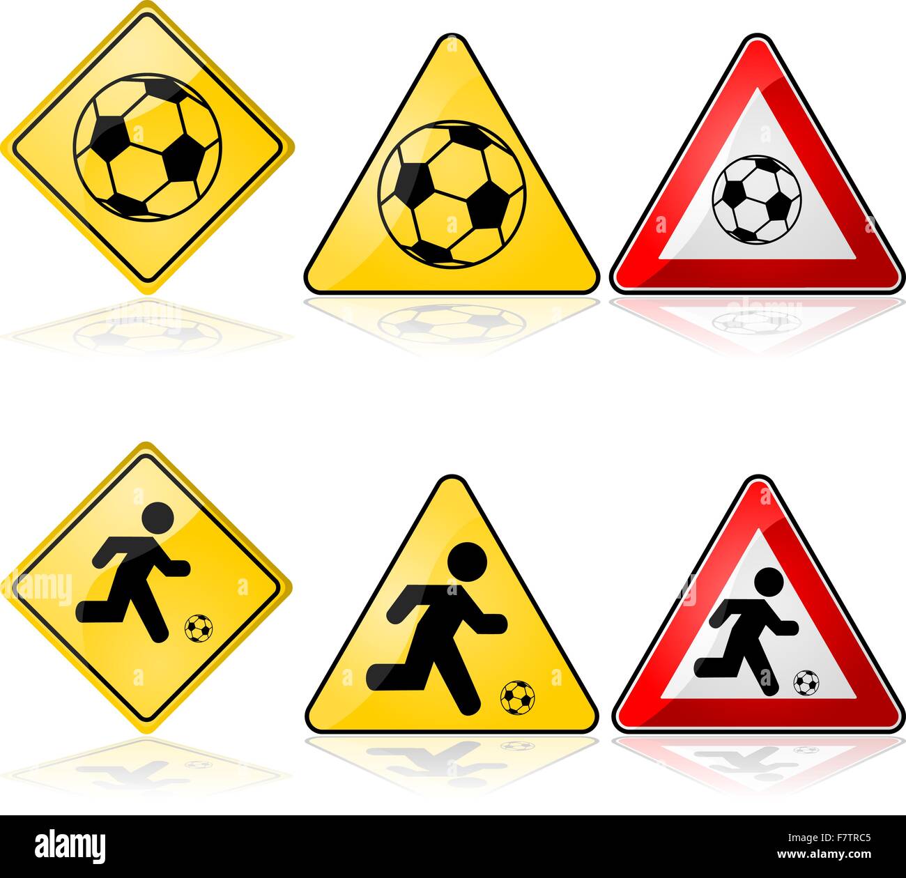 Ball game sign warning Stock Vector Images - Alamy