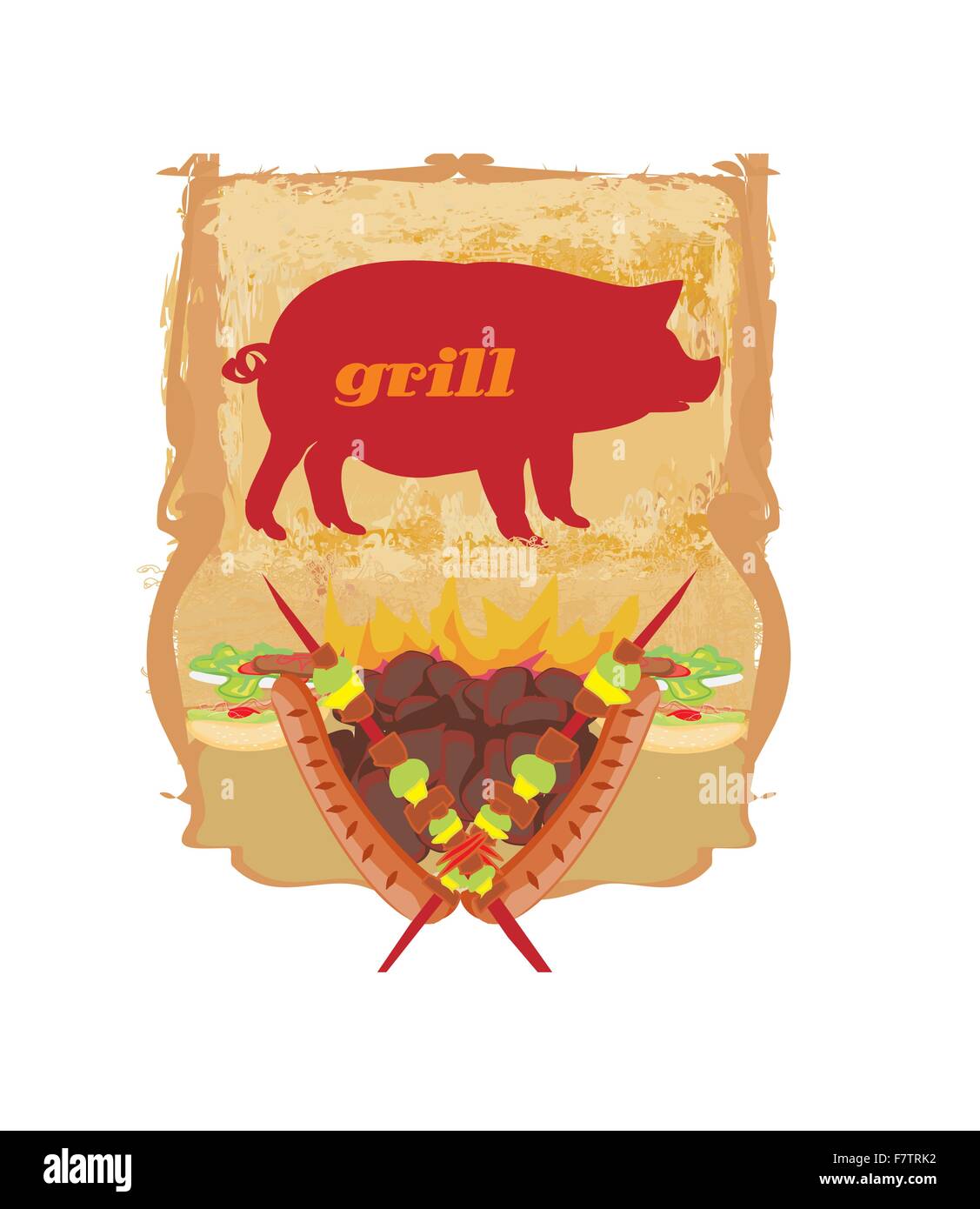 Party food bread Stock Vector Images - Alamy