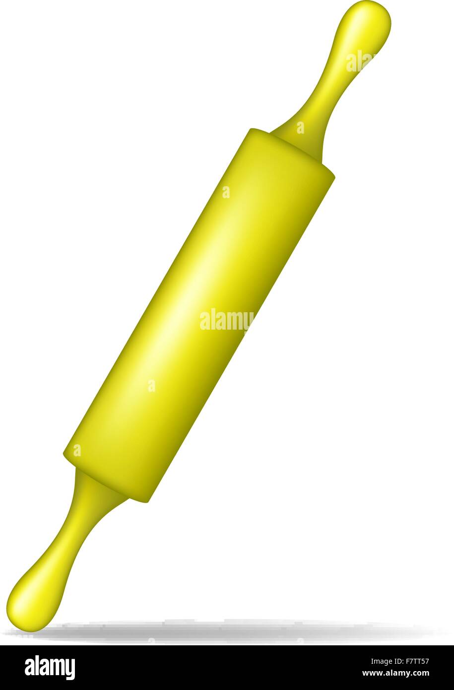 Rolling pin in yellow design with shadow Stock Vector Image & Art - Alamy