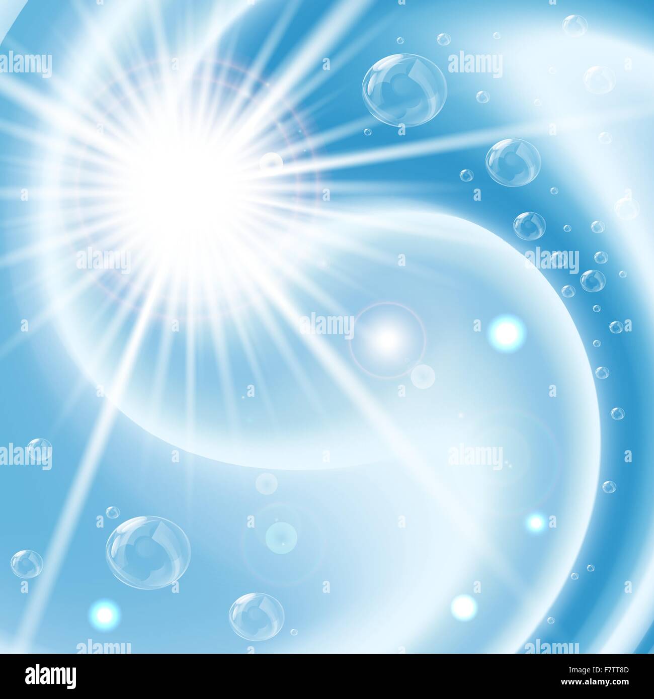 Blue vortex background with bubbles and flare Stock Vector Image & Art ...