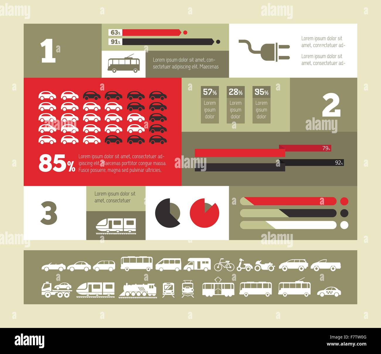 Transportation Infographic Template Stock Vector Image & Art - Alamy