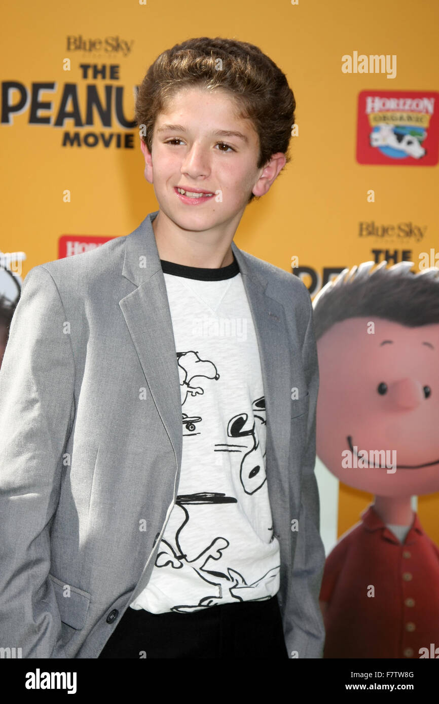 The Peanuts Movie LA Premiere Featuring: A.J. Tecce Where: Westwood ...