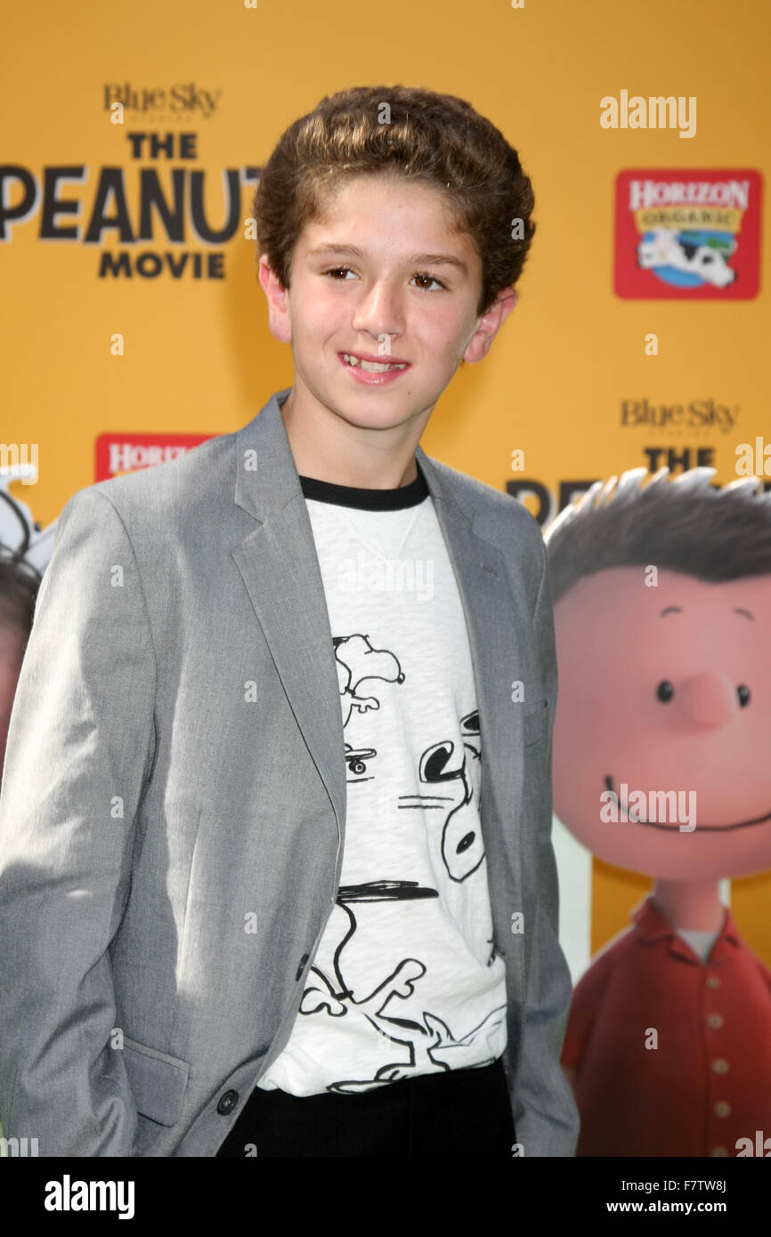 The Peanuts Movie LA Premiere Featuring: A.J. Tecce Where: Westwood ...
