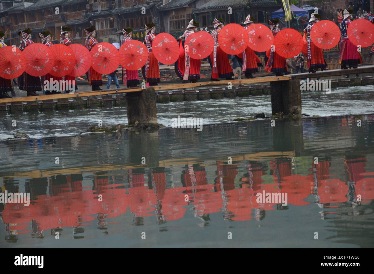Fenghuang, Hunan, CHN. 2nd Dec, 2015. Fenghuang, CHINA - December 2 ...