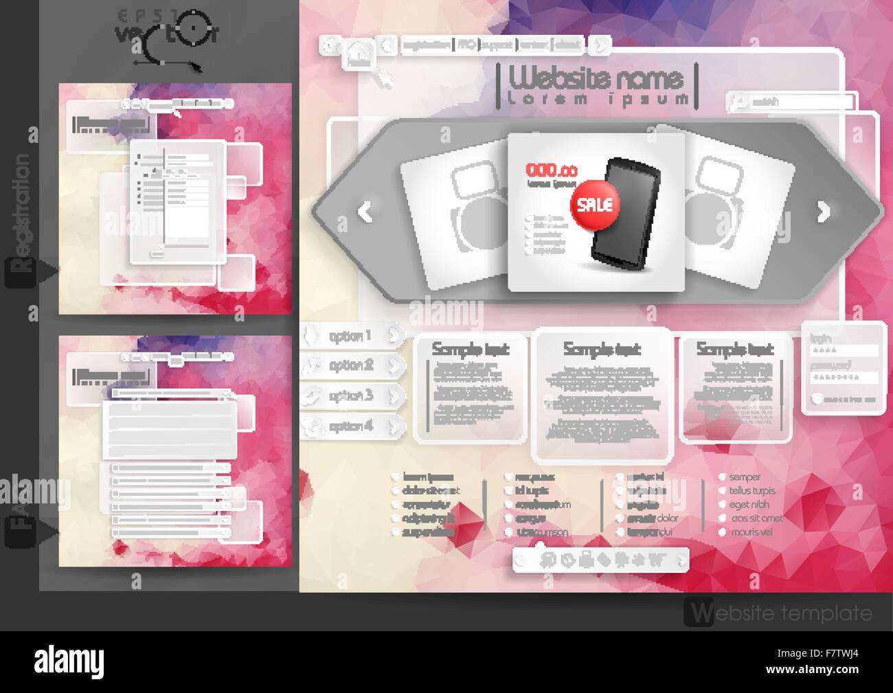 Site page Stock Vector Images - Alamy