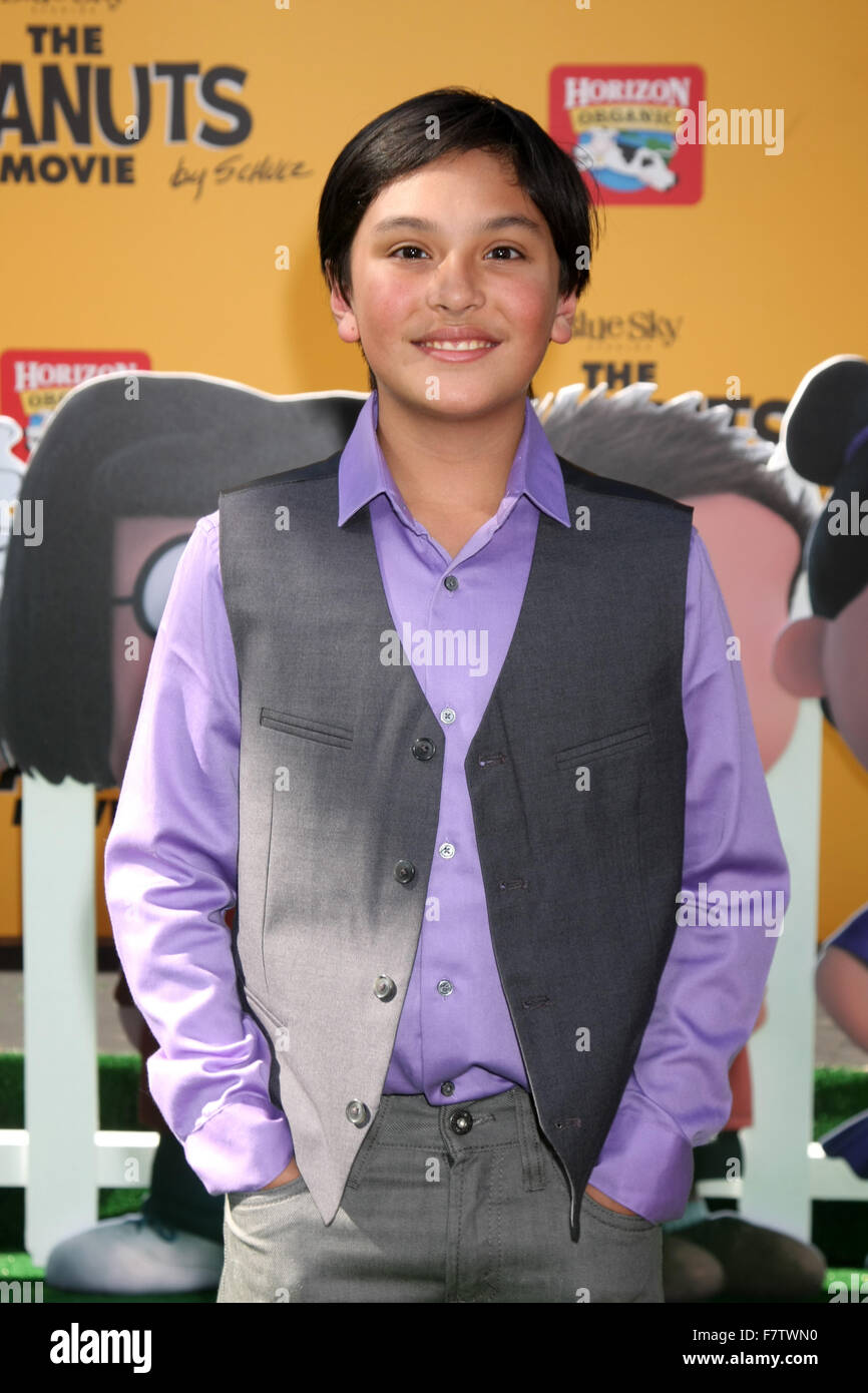 The Peanuts Movie LA Premiere Featuring: Noah Johnston Where: Westwood ...