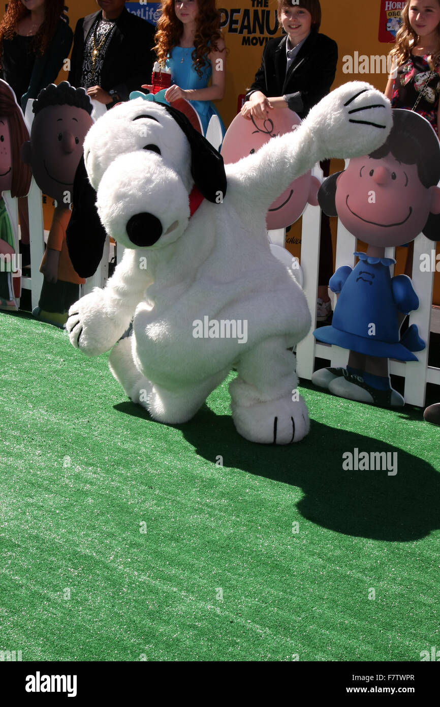 The Peanuts Movie LA Premiere Featuring: Snoopy Where: Westwood ...