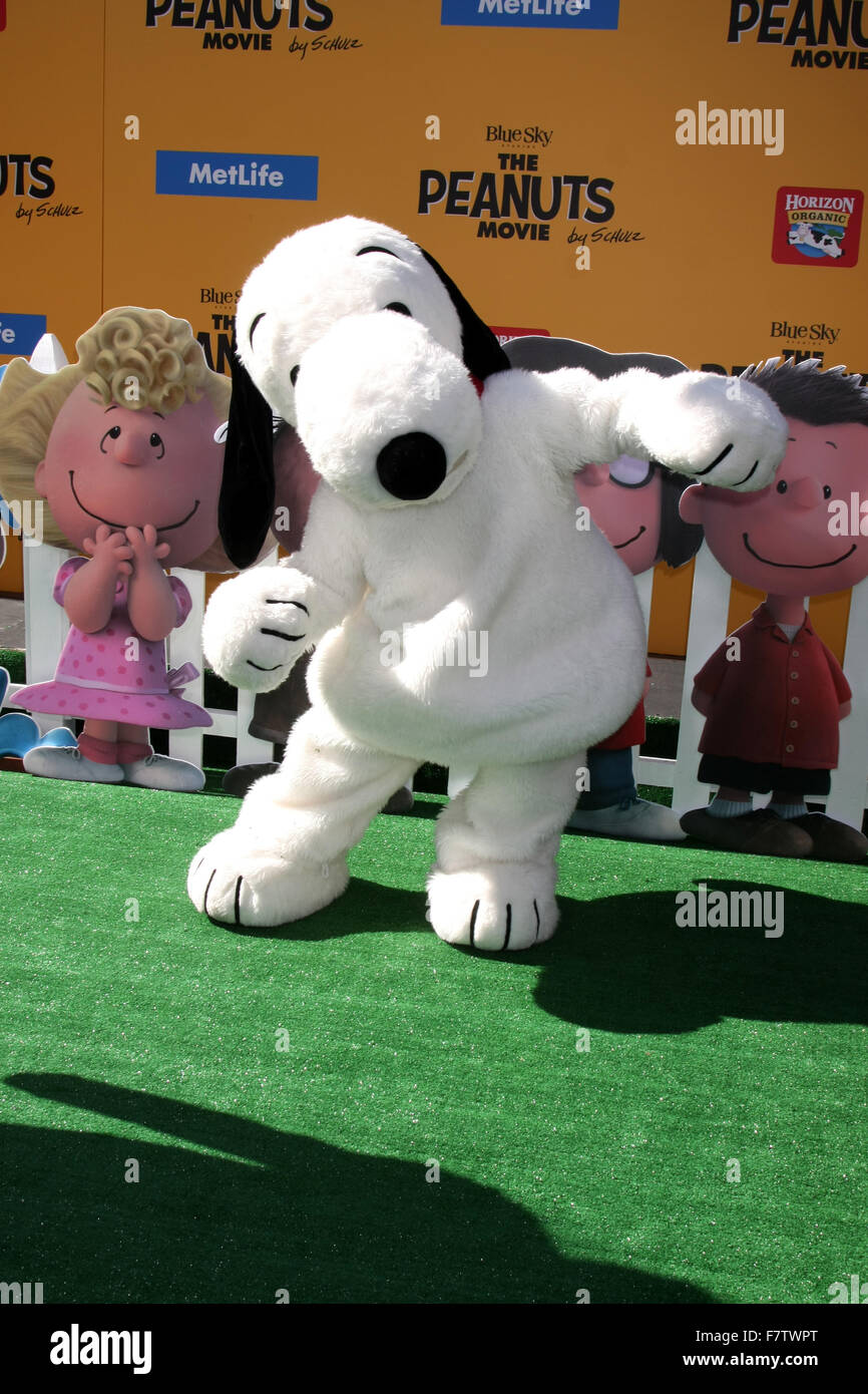 The Peanuts Movie LA Premiere Featuring: Snoopy Where: Westwood ...