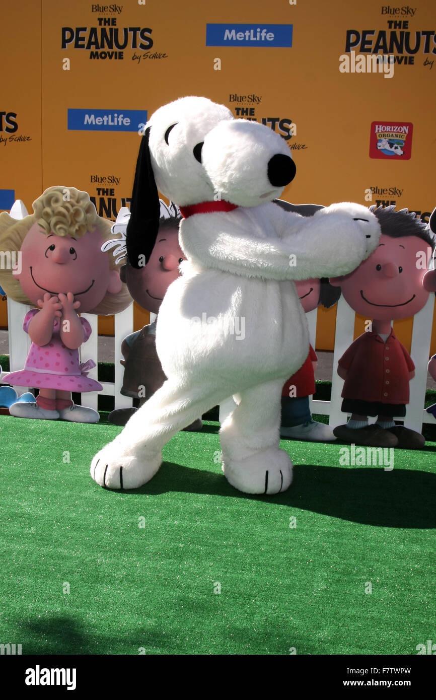 The Peanuts Movie LA Premiere Featuring: Snoopy Where: Westwood ...