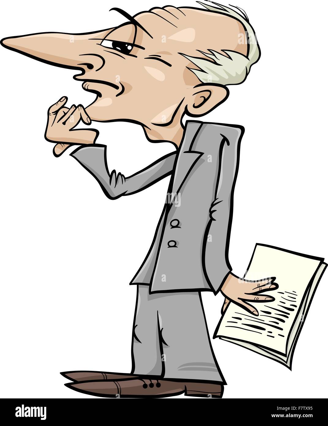 Thinking Man Cartoon Illustration Stock Vector Image And Art Alamy