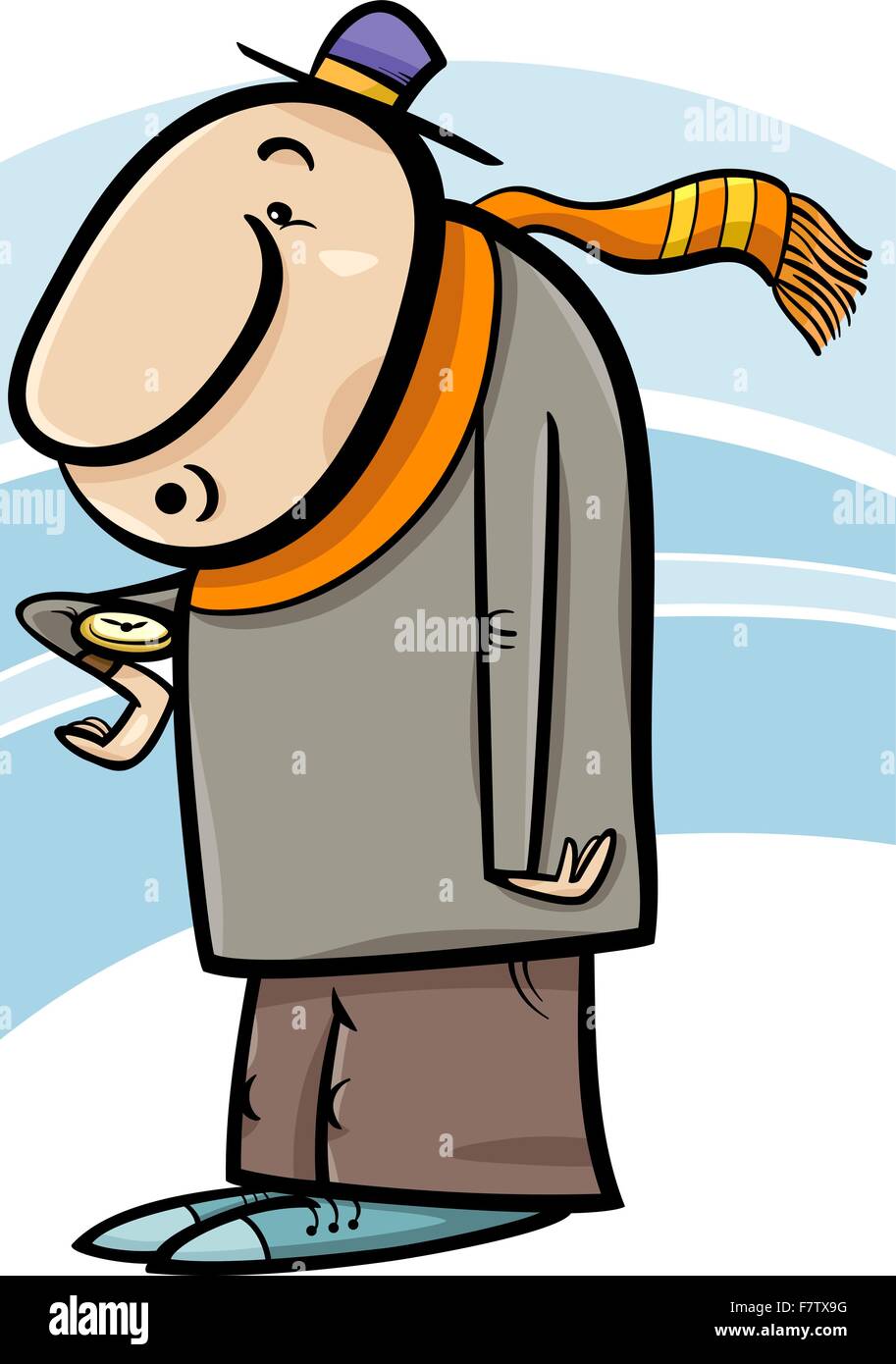 man look at watch cartoon Stock Vector Image & Art - Alamy