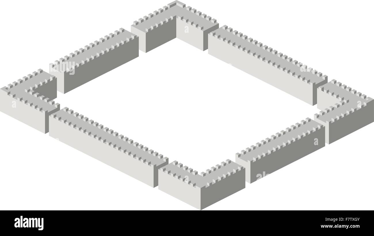 Old stone castle walls Stock Vector Images - Alamy