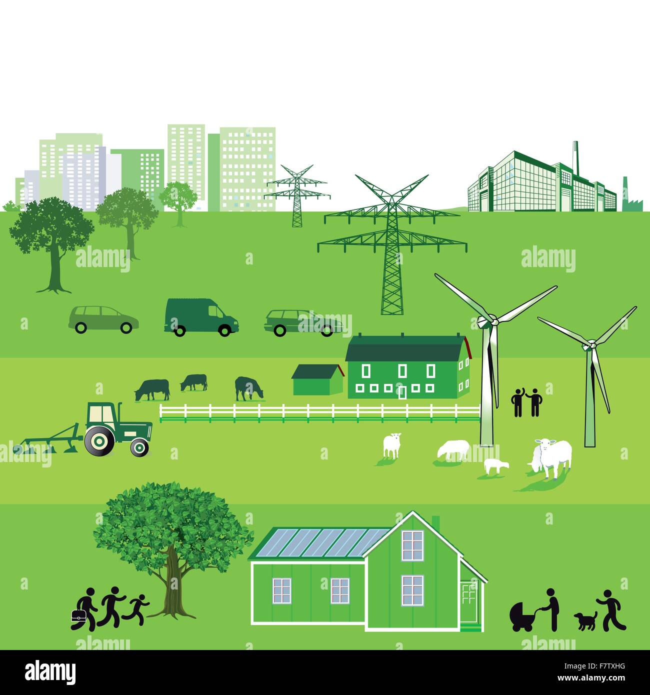 Sustainable agriculture Stock Vector Images - Alamy