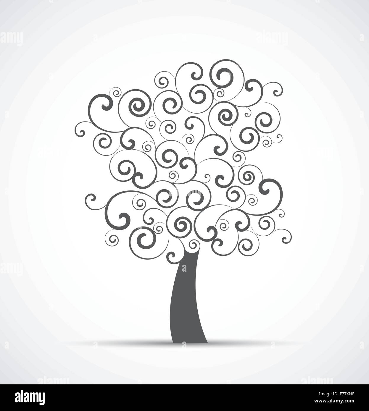 Single white tree Stock Vector Images - Alamy