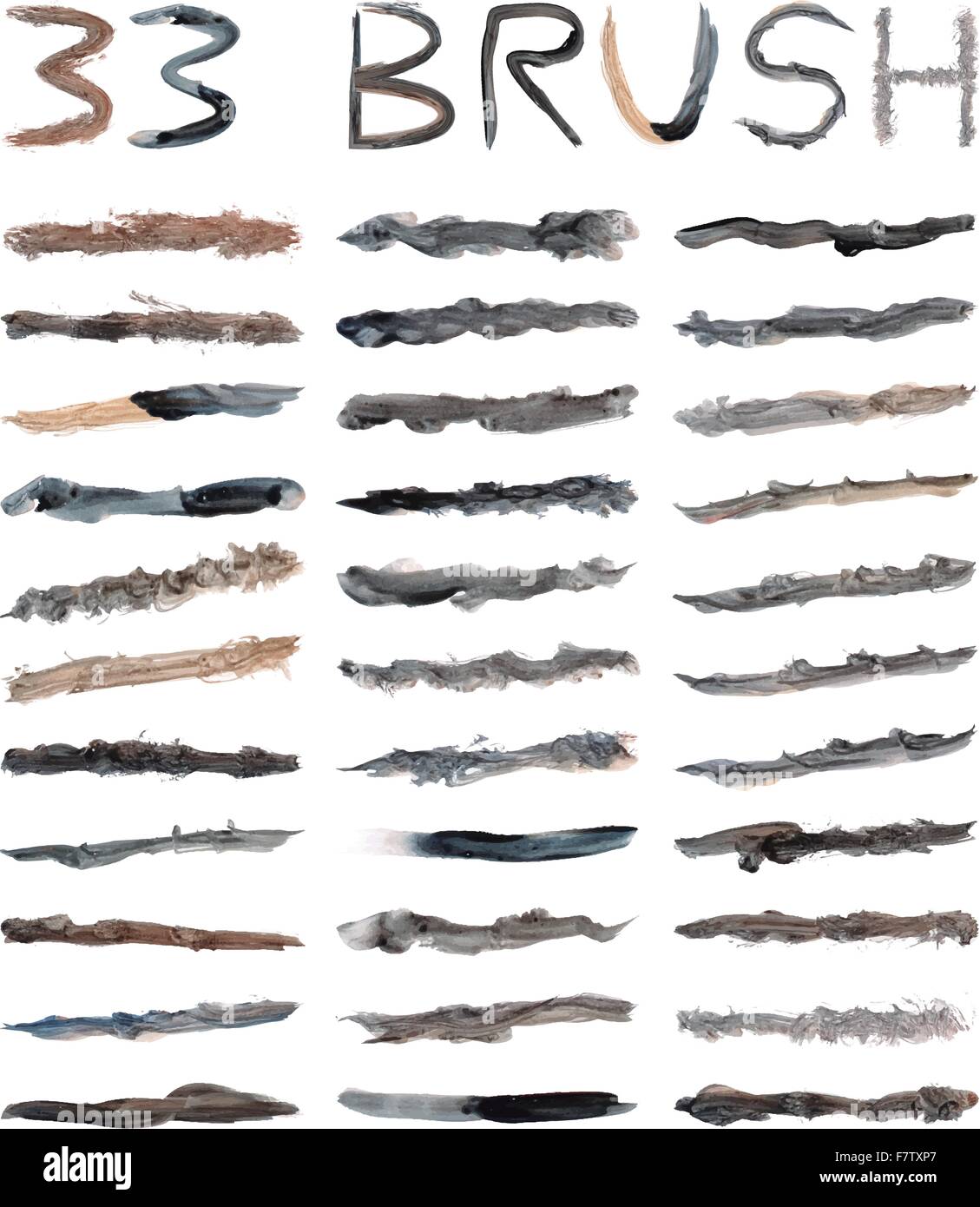 Wet brushwork Stock Vector Images - Alamy