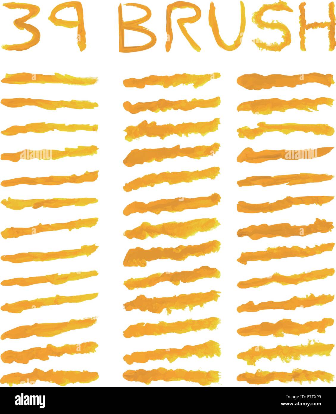 Orange paint brushes Stock Vector Images - Alamy