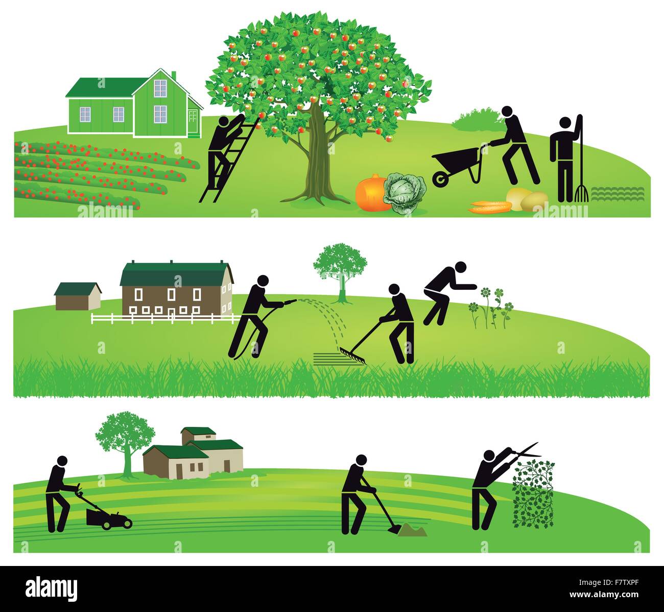 Small tree garden park Stock Vector Images - Alamy