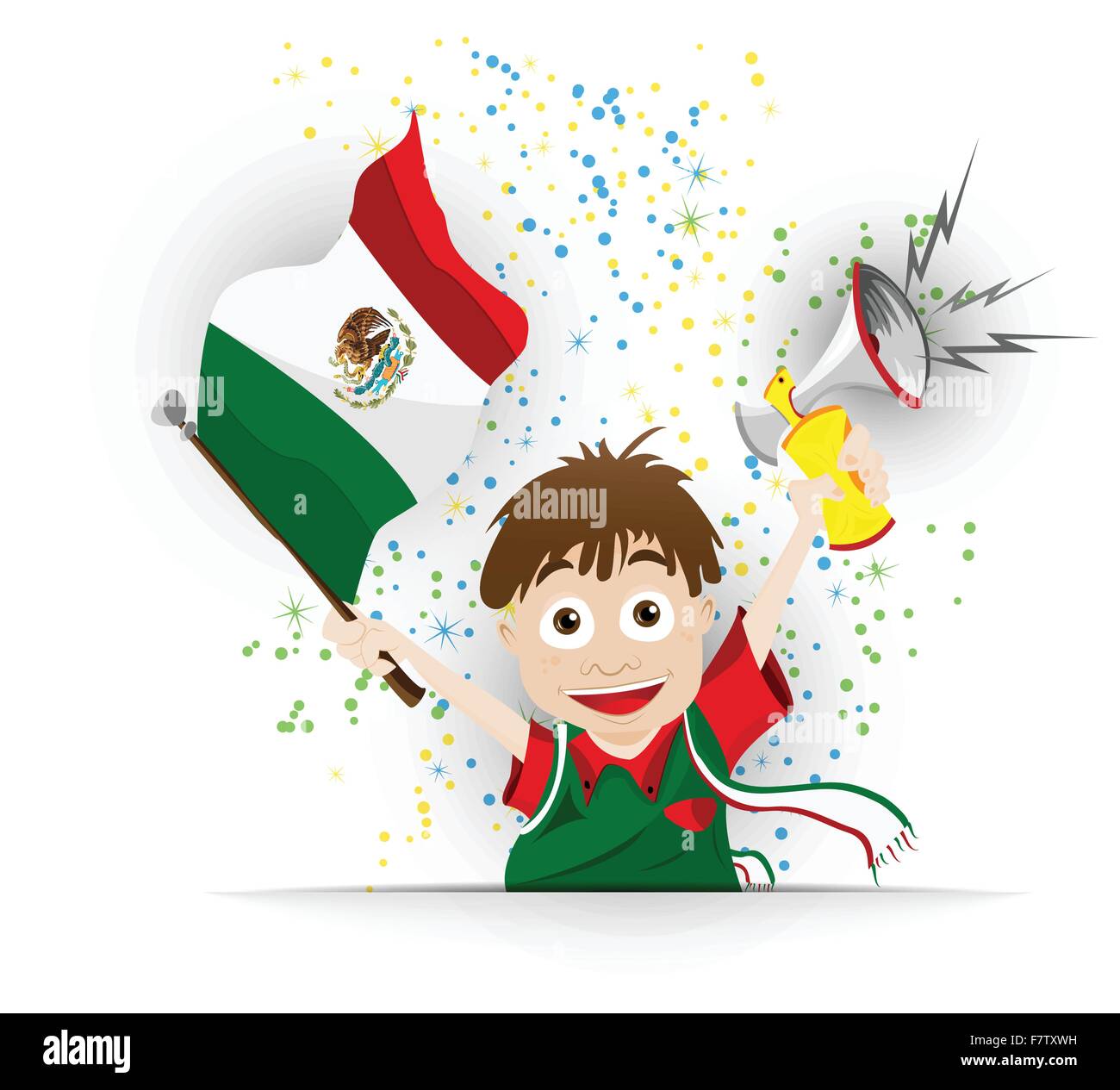 Mexico flag cartoon hi-res stock photography and images - Alamy