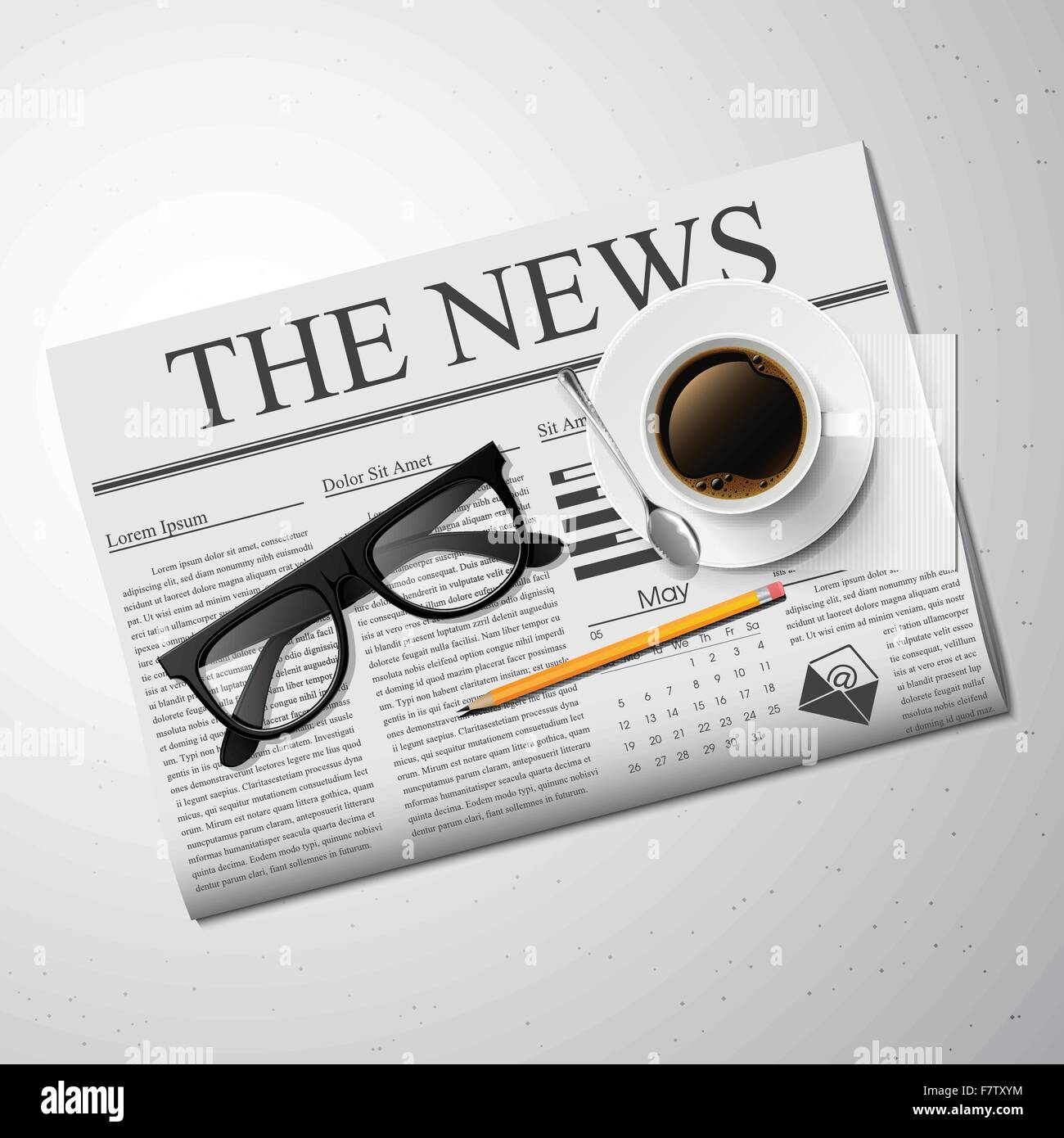 News table Stock Vector Images - Alamy