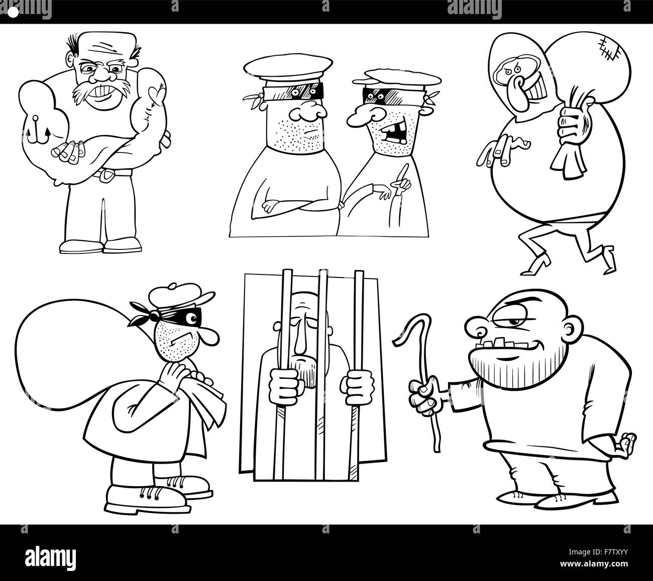 Thieves cartoon hi-res stock photography and images - Alamy