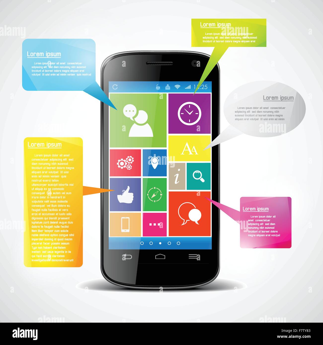 Social media phone apps Stock Vector Images - Alamy