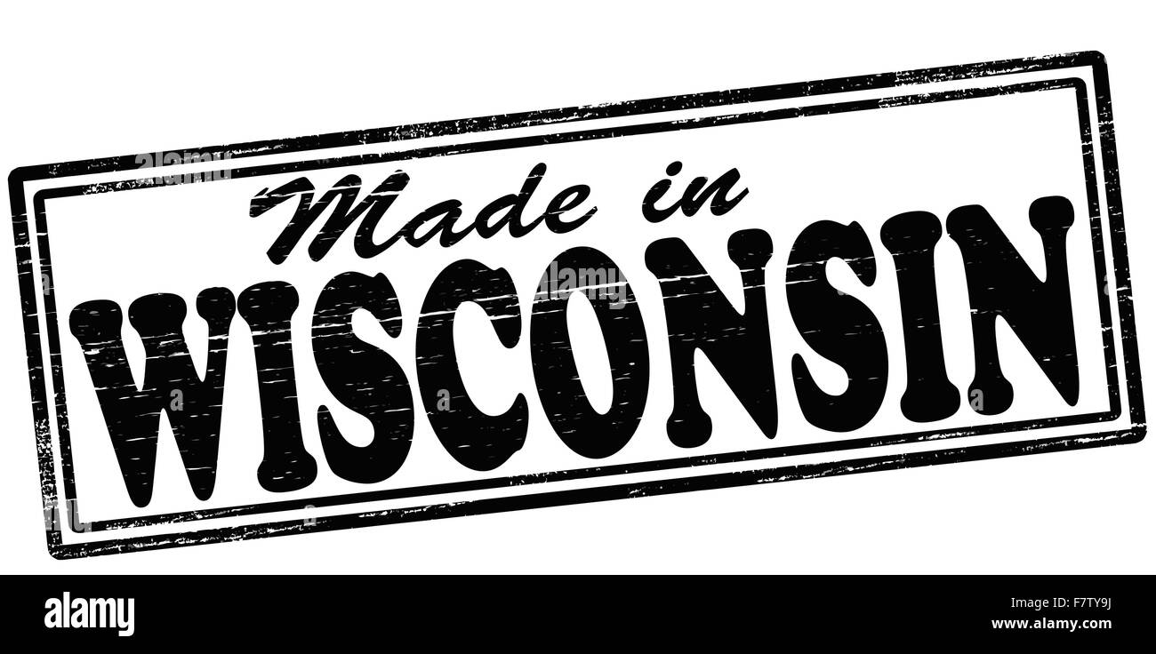 Made in Wisconsin Stock Vector Image & Art - Alamy