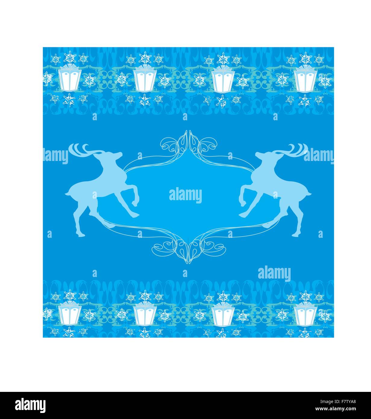 reindeer blue design Stock Vector Image & Art - Alamy