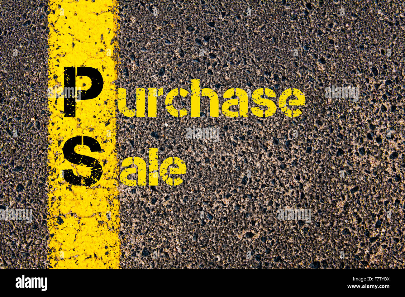 Concept image of Accounting Business Acronym PS Purchase Sale written ...