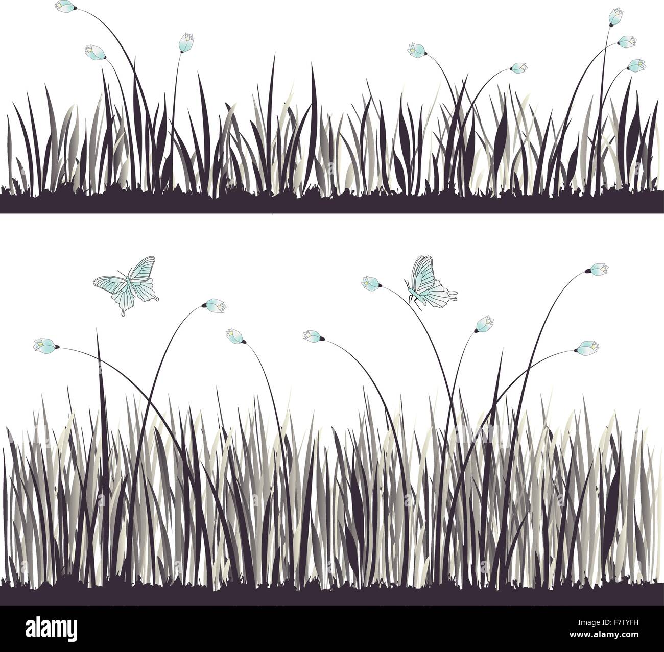 Spring field dandelions Stock Vector Images - Alamy