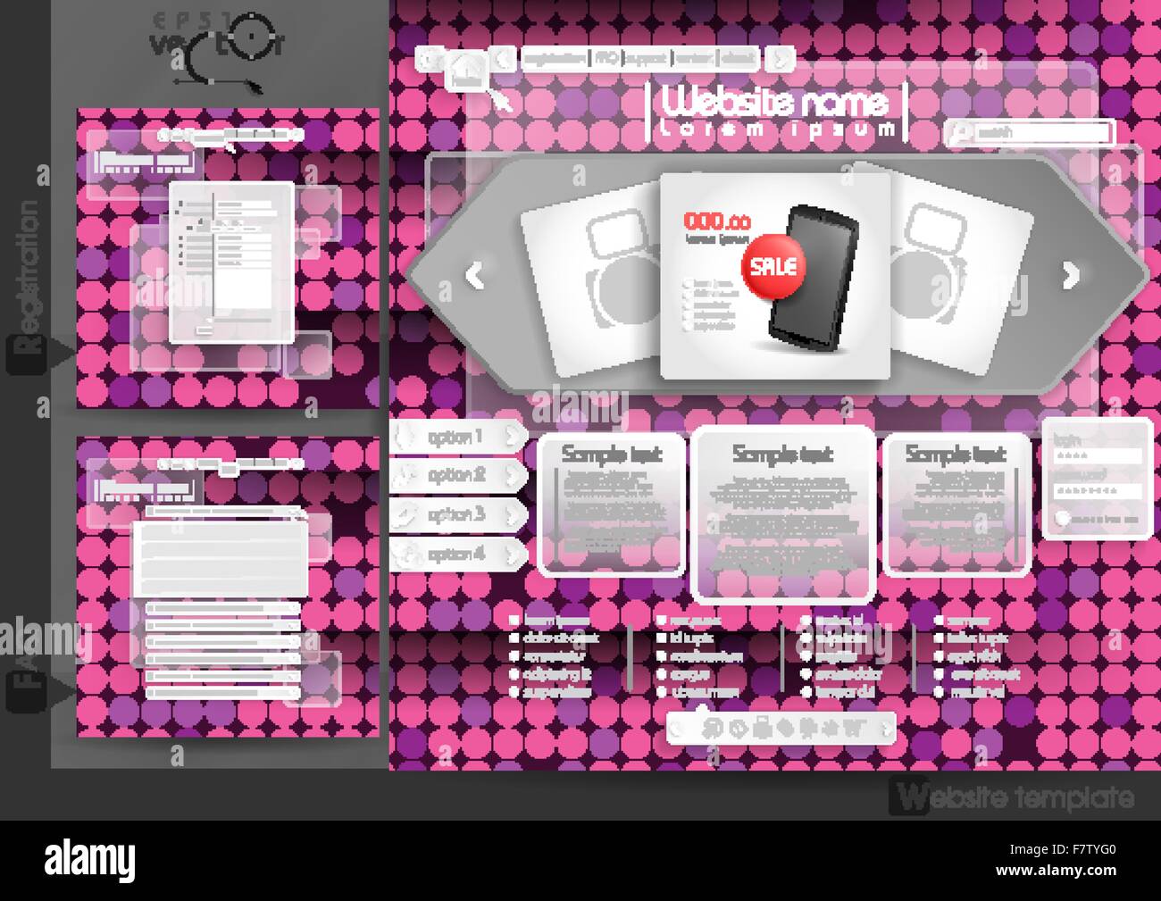 Digital menu template Stock Vector Images - Alamy