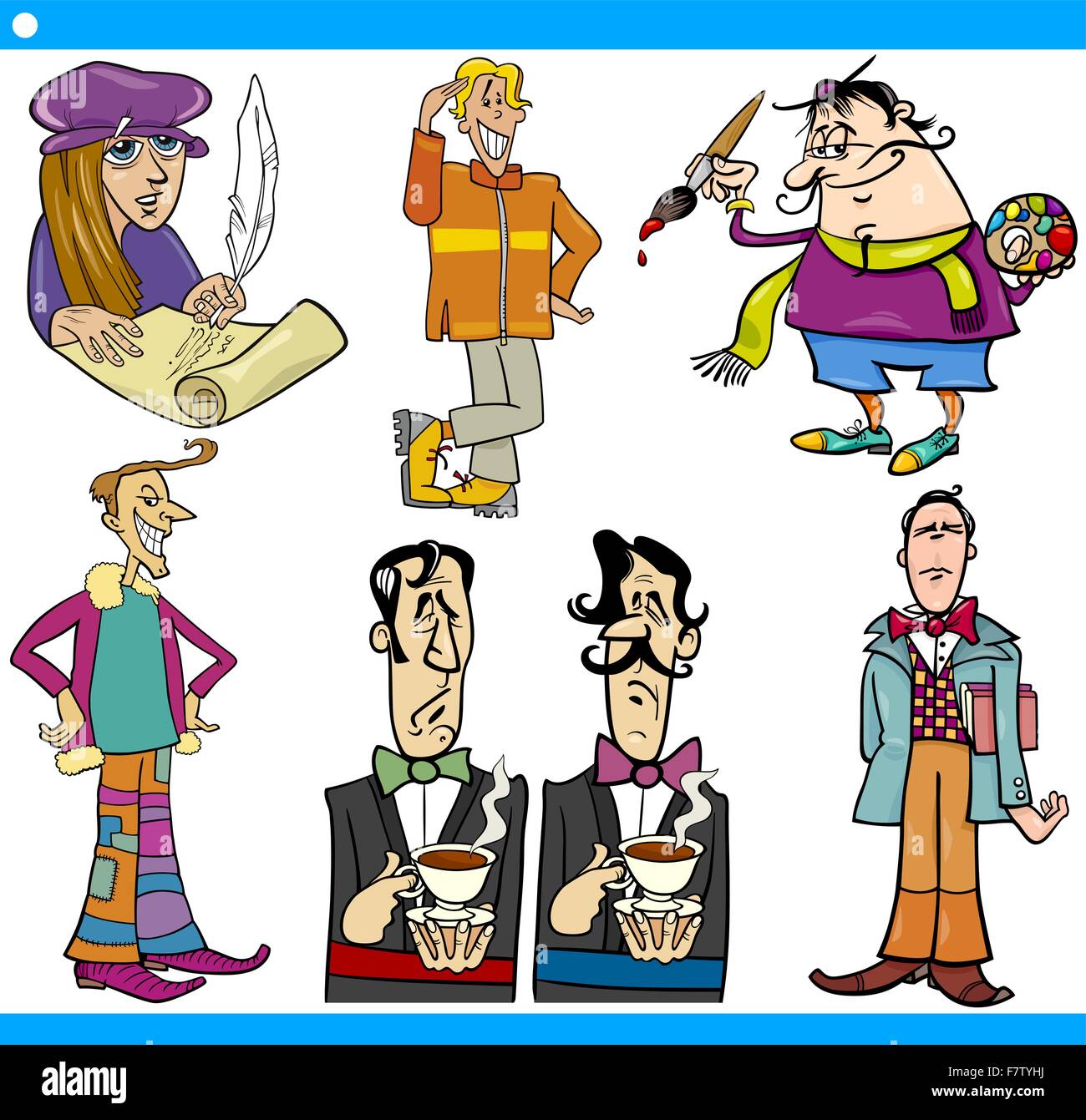 men characters set cartoon illustration Stock Vector Image & Art - Alamy