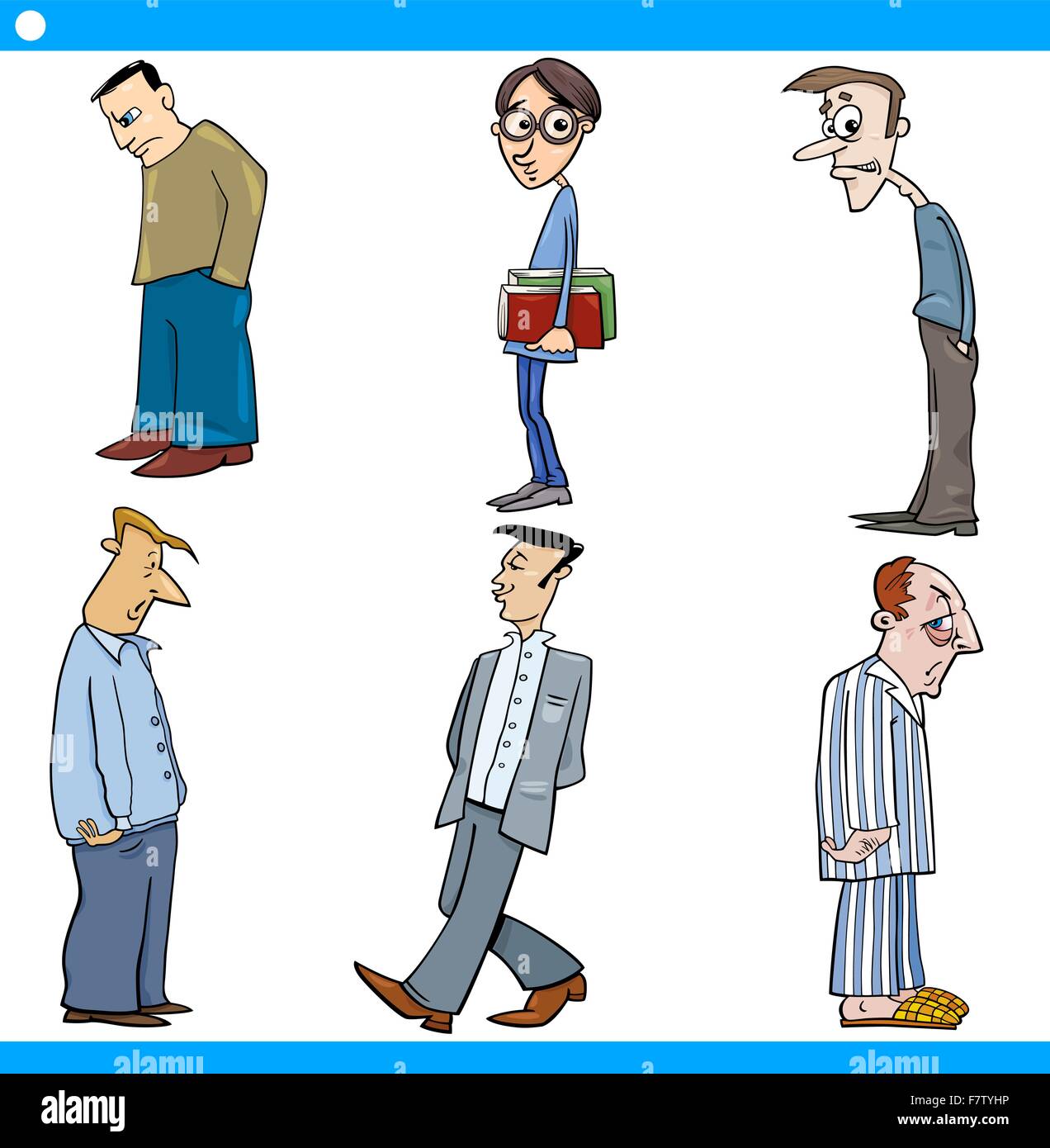 men characters set cartoon illustration Stock Vector Image & Art - Alamy