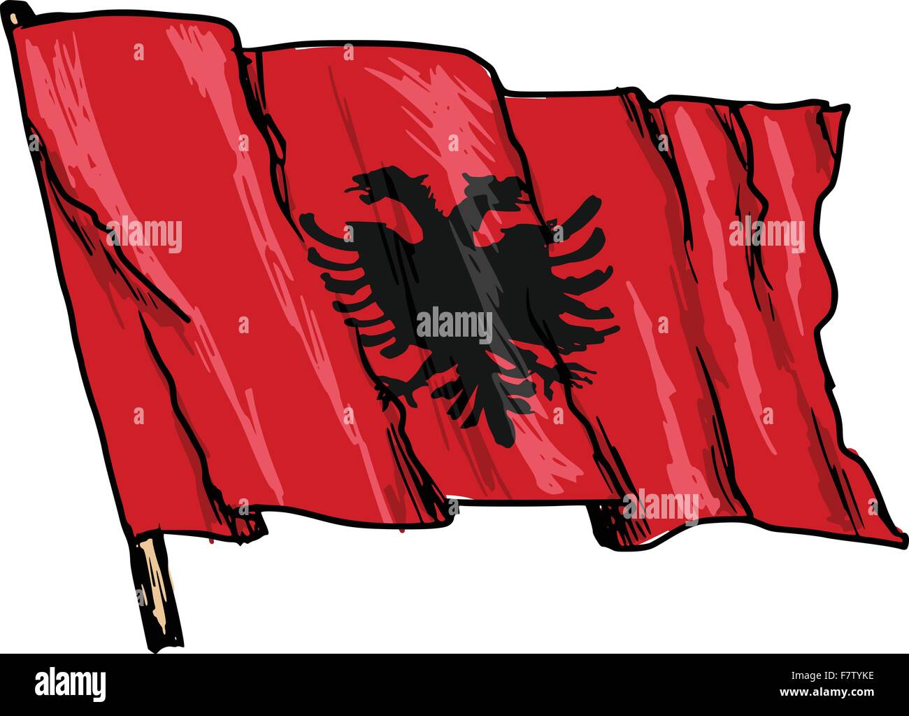 flag of Albania Stock Vector Image & Art - Alamy