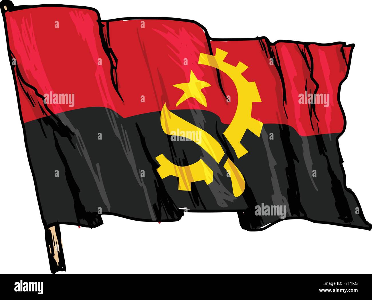 flag of Angola Stock Vector Image & Art - Alamy