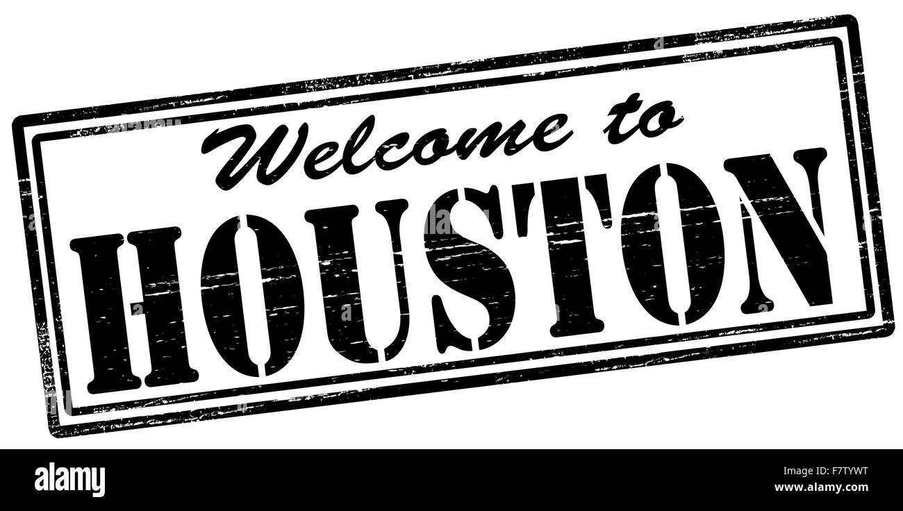 Welcome to Houston Stock Vector Image & Art - Alamy