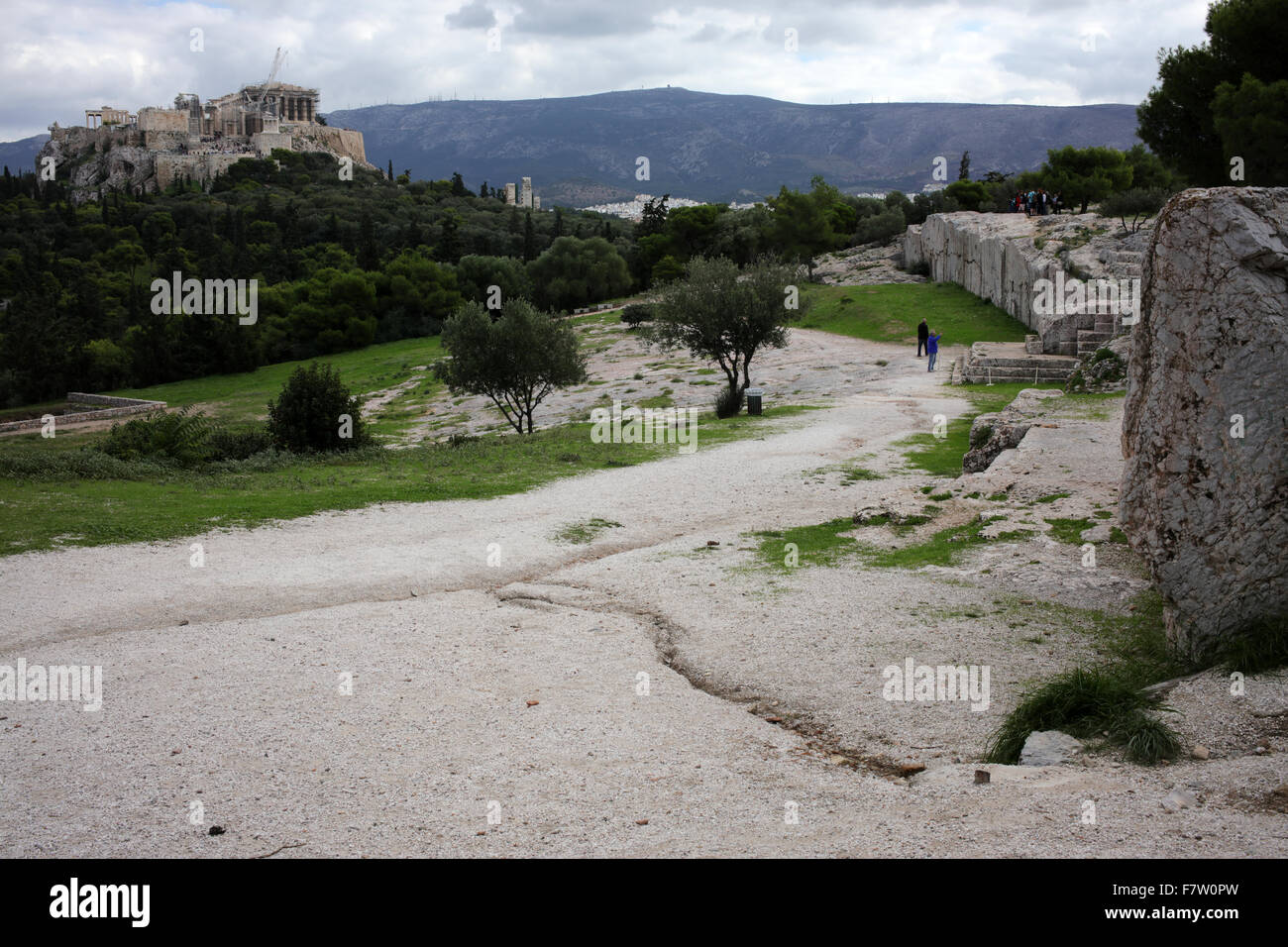 Mouson Hill - The Pnyx - Athens - Greece Stock Photo - Alamy