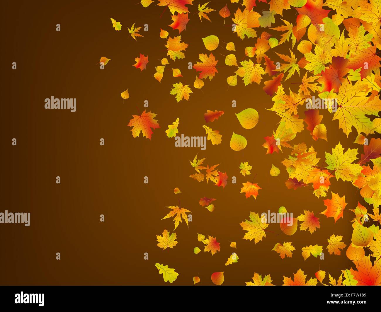 Brown leaves fallen Stock Vector Images - Alamy
